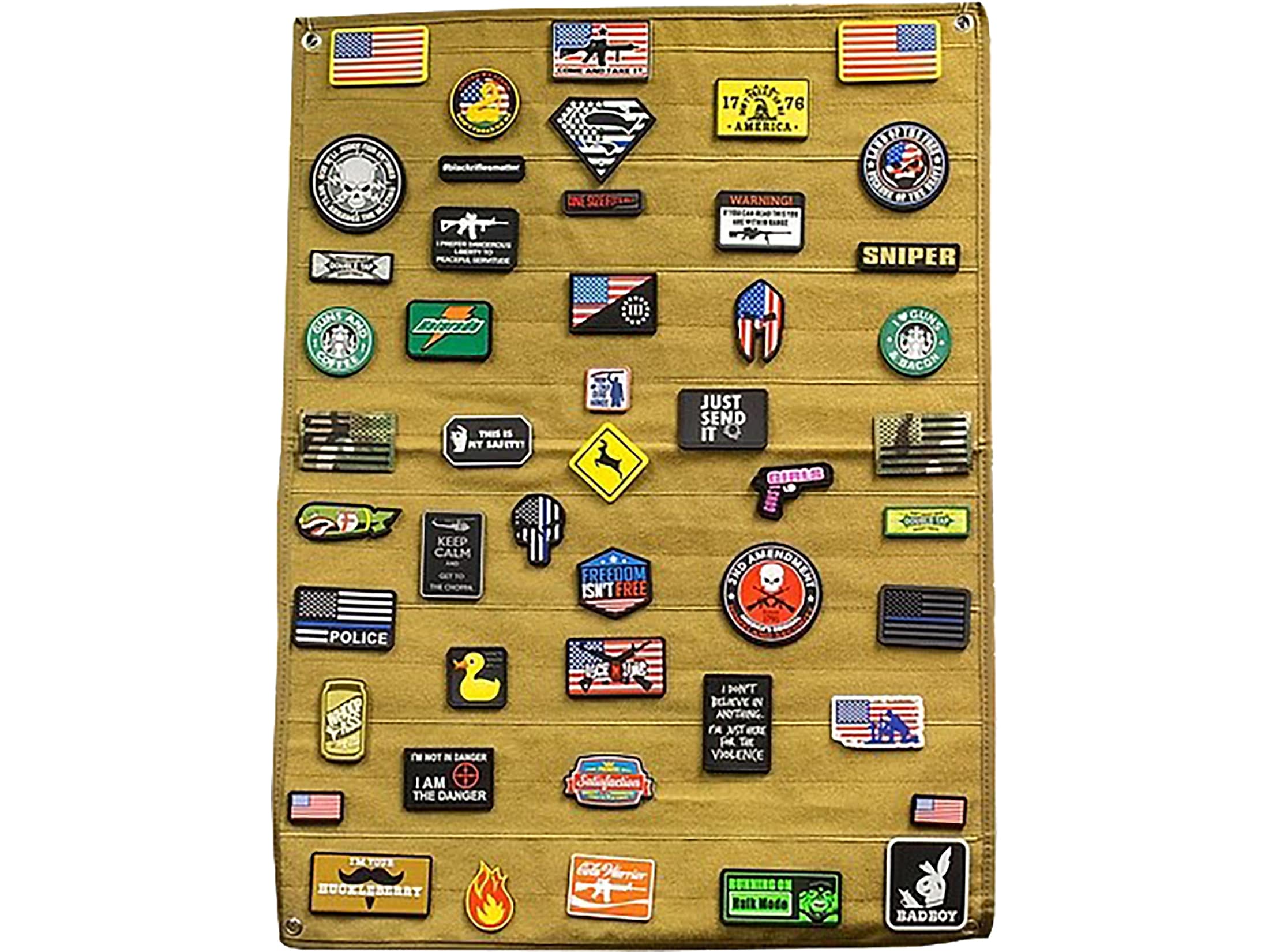 Merica Life Patch Panel Morale Patch Display Holder Medium Black 23.5
