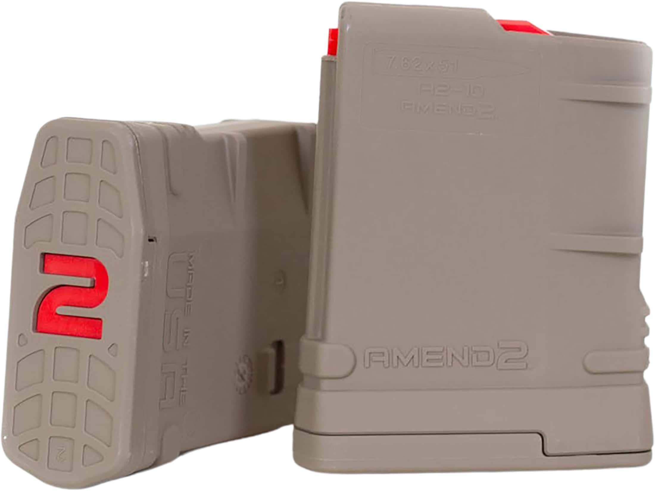 Amend2 Mag LR-308, SR-25 308 Winchester 10-Round Polymer Flat Dark