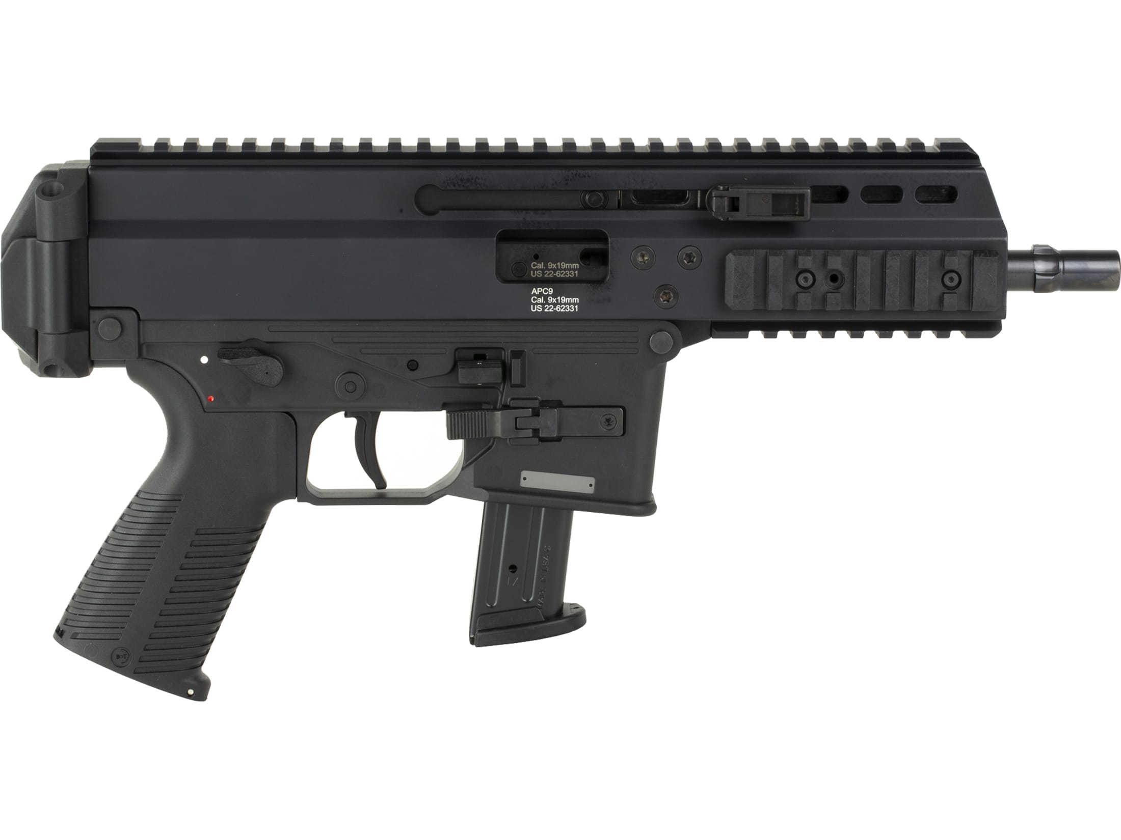 B&T APC9 Pro-S 9mm Luger Pistol 6.8 Barrel 21+1 Round Black