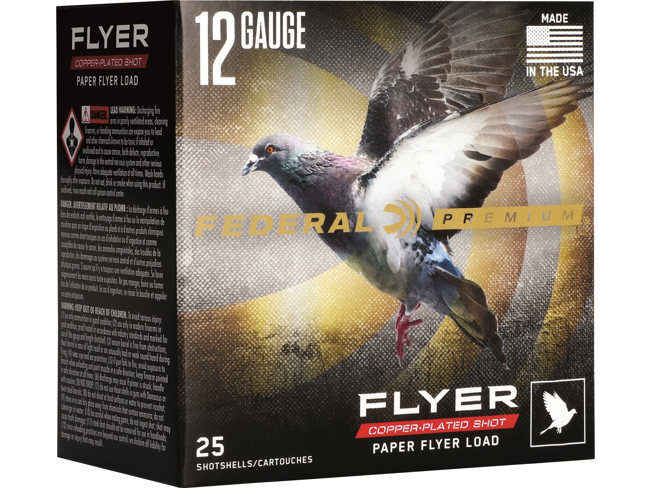 Federal Premium Paper Flyer 12 Ga Ammo 2 3/4 #8 Lead Shot 1-1/4oz Box