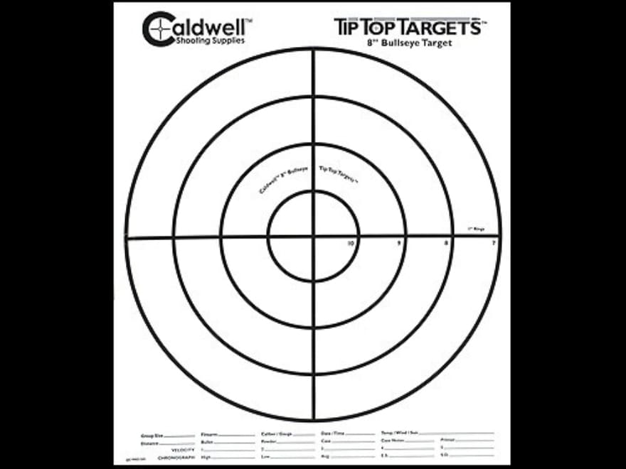 Caldwell Tip Top Target 8 Bullseye 100PK