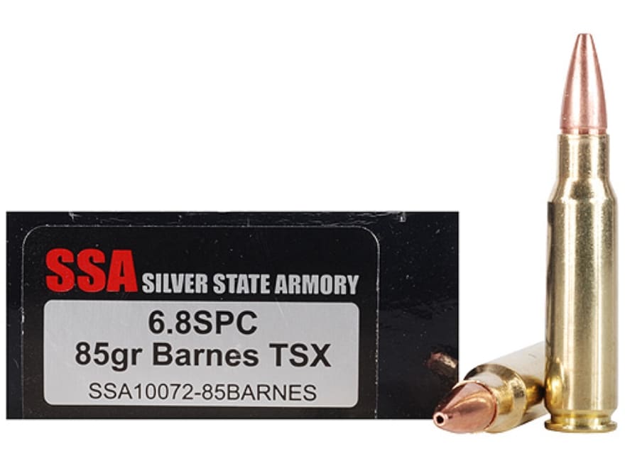 Silver State Armory Ammo 6.8mm Remington SPC 85 Grain Barnes