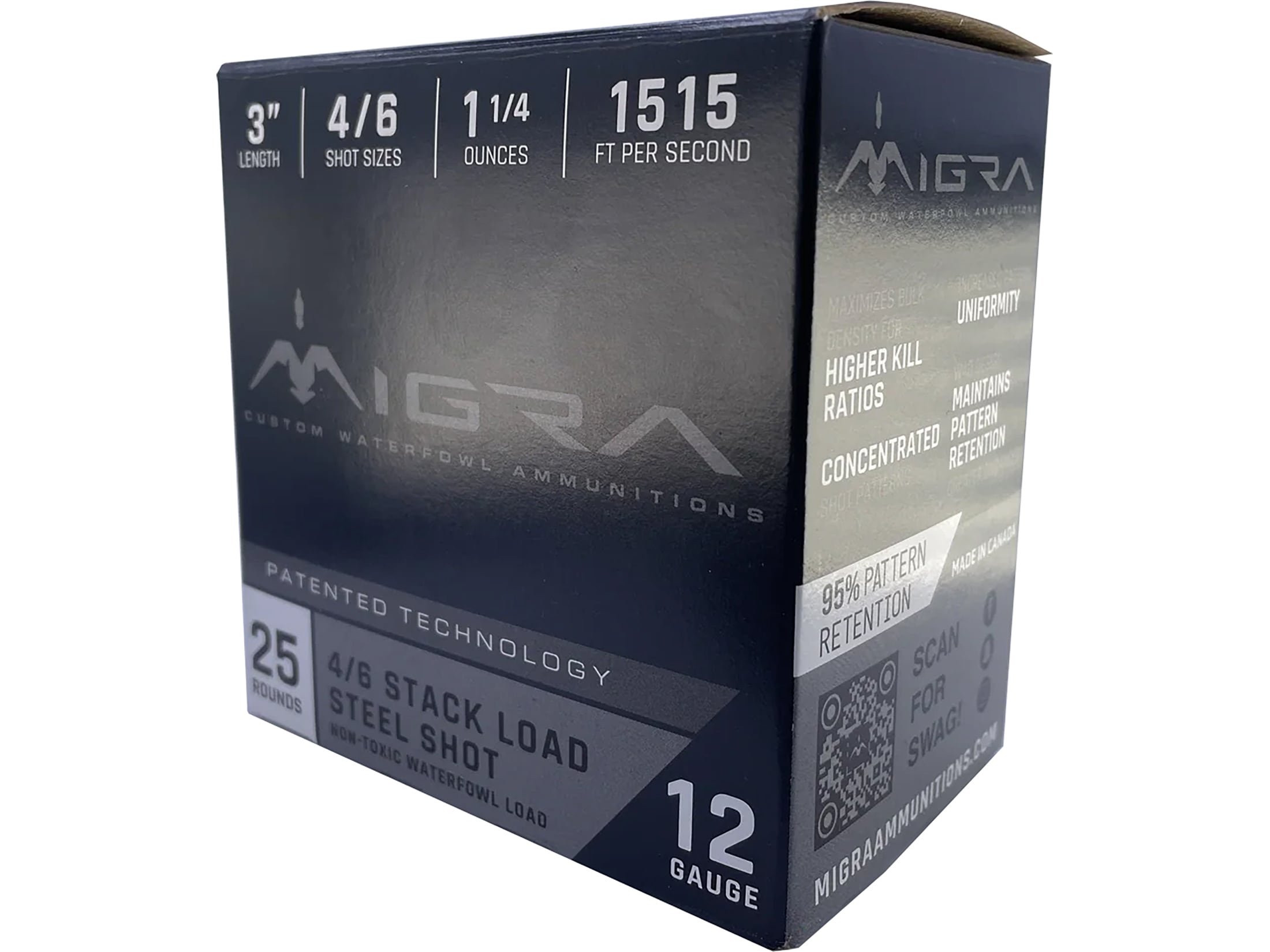 Migra Migra Field 12 Ga Ammo 2-3/4 #4 #6 Lead Shot 1-1/4oz Case of 250