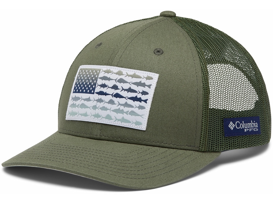 Columbia PFG Fish Flag Mesh Snap Back Hat Shark/Cypress One Size Fits