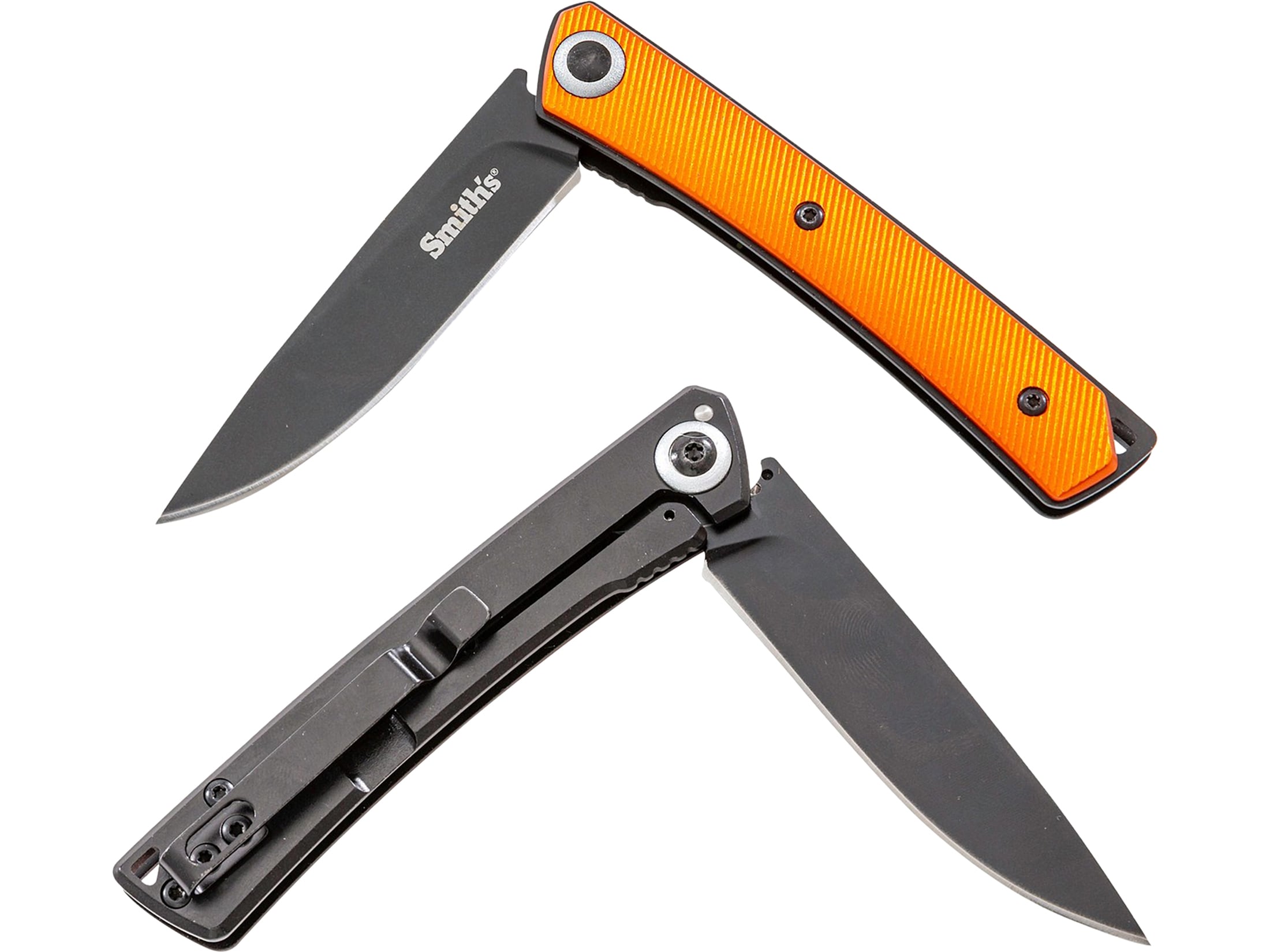 Smith's Ecesis 3 Pocket Knife 3 Drop Point 3Cr13 Black Blade G-10/SS