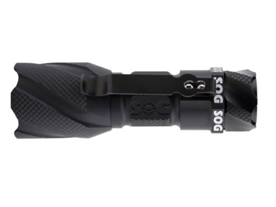 SOG Dark Energy Flashlight CR123A Battery Black