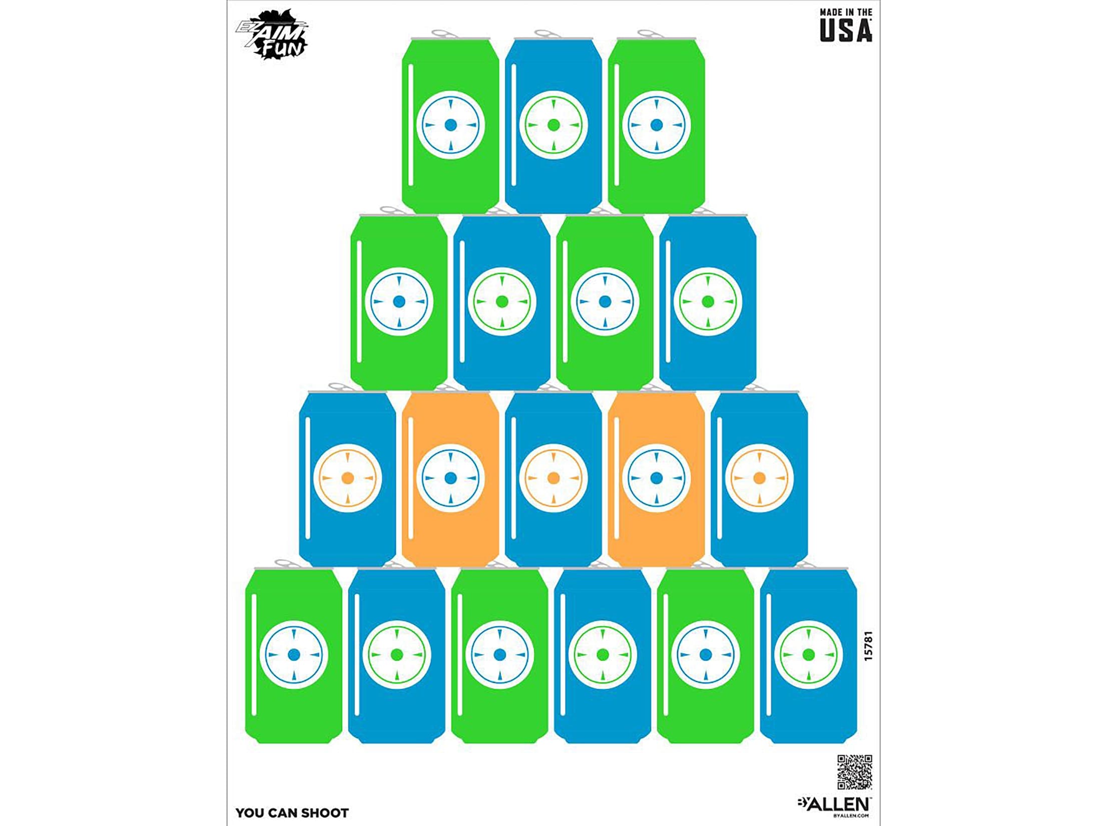 Allen EZ Aim Fun You Can Shoot Paper Target 4PK