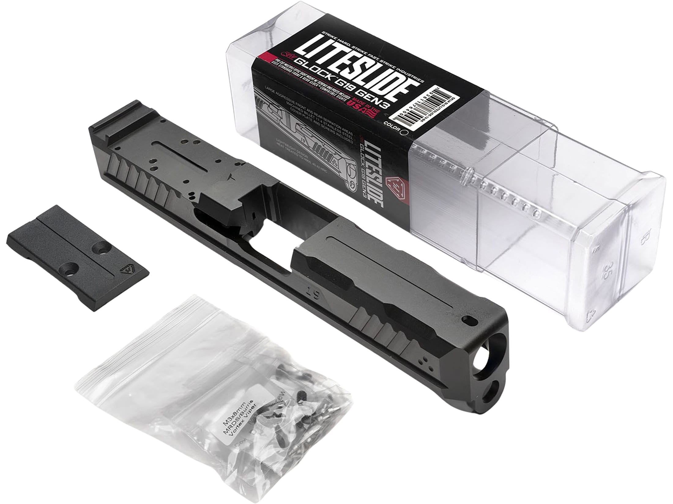 Strike Industries LITESLIDE Slide Glock 19 Gen 3 Black