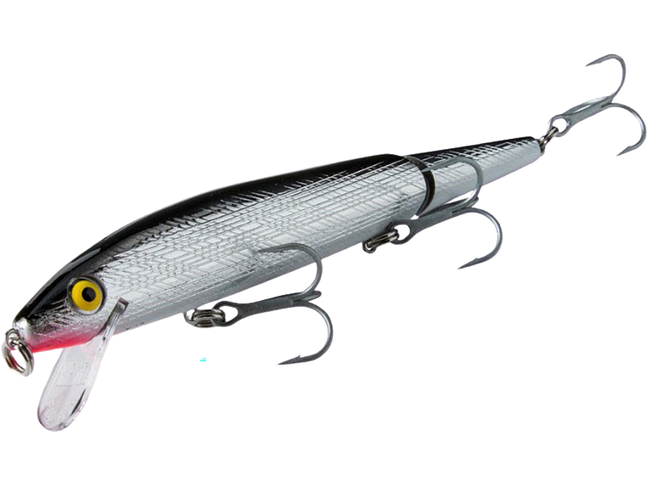 Rebel Jointed Minnow Jerkbait 11/16oz Silver Black