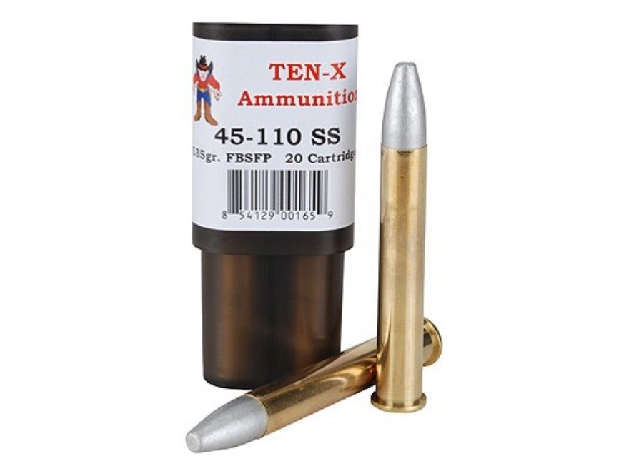 Ten X Cowboy Ammo 45 110 Sharps 535 Grain Spitzer Flat Point Box Of 20 Ten X Cowboy Ammo 45 110 Sharps 535 Grain Spitzer Flat Point Box Of 20