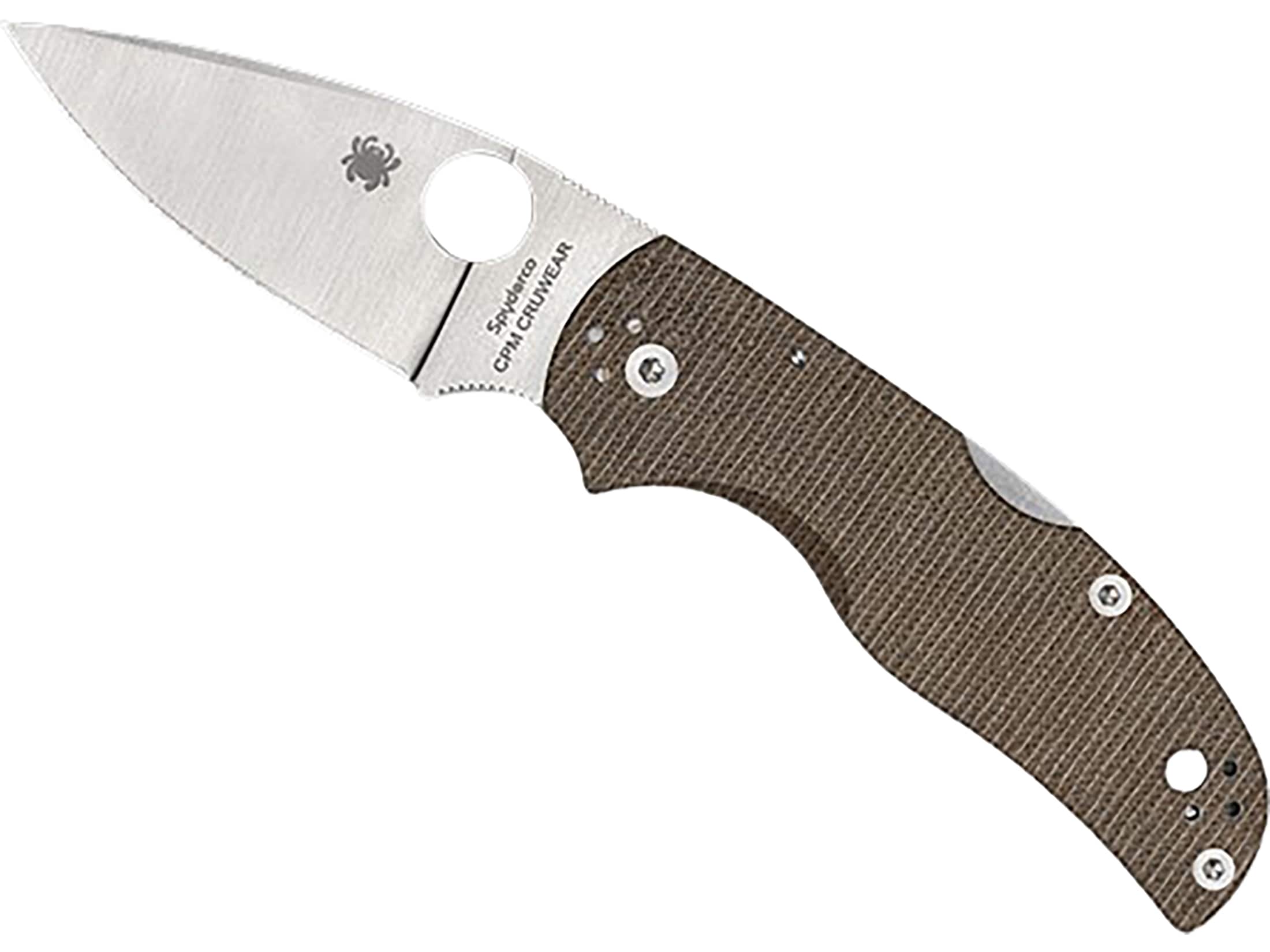 Spyderco Native 5 Pocket Knife 2.95 Clip Point CPM CruWear Satin Blade