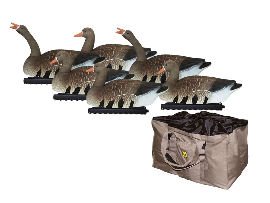 Hard Core Touchdown Specklebelly Goose Floater Decoy 6PK Slotted Decoy
