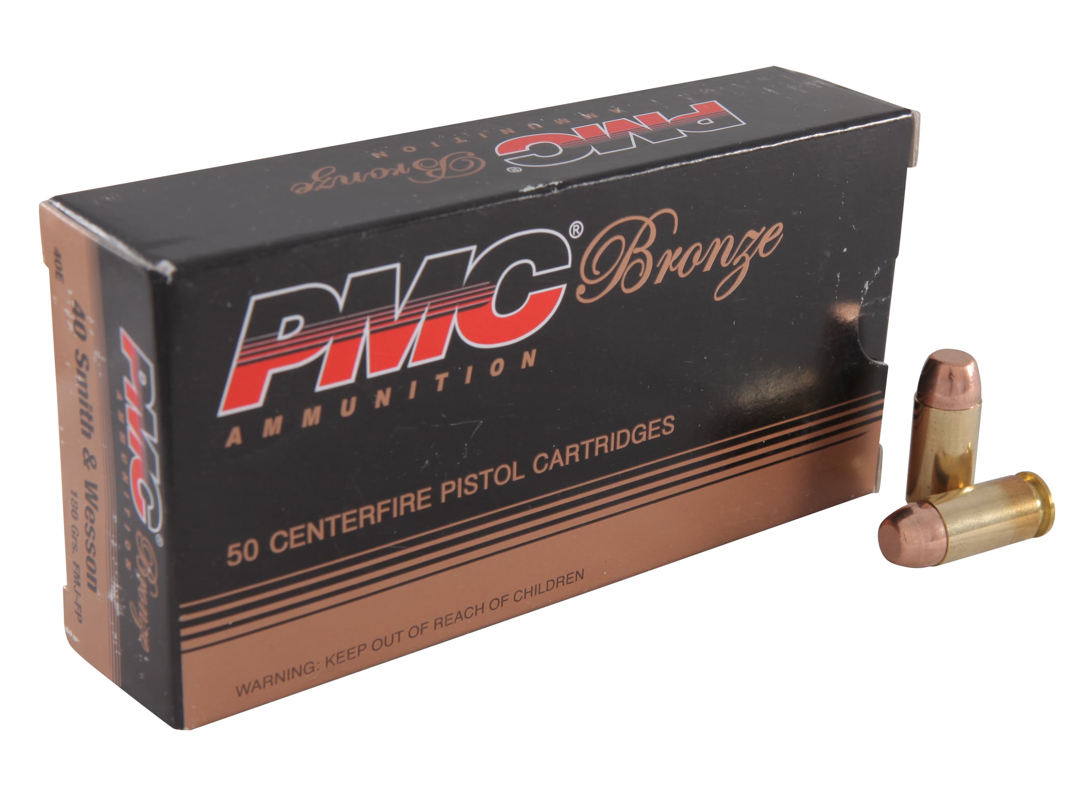 PMC Bronze Ammo 40 S&W 180 Grain Full Metal Jacket Box of 50
