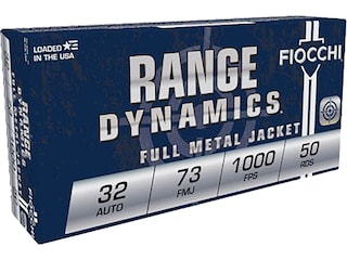 Product Comparison for Fiocchi Range Dynamics 32 ACP Ammo 73 Grain Full ...