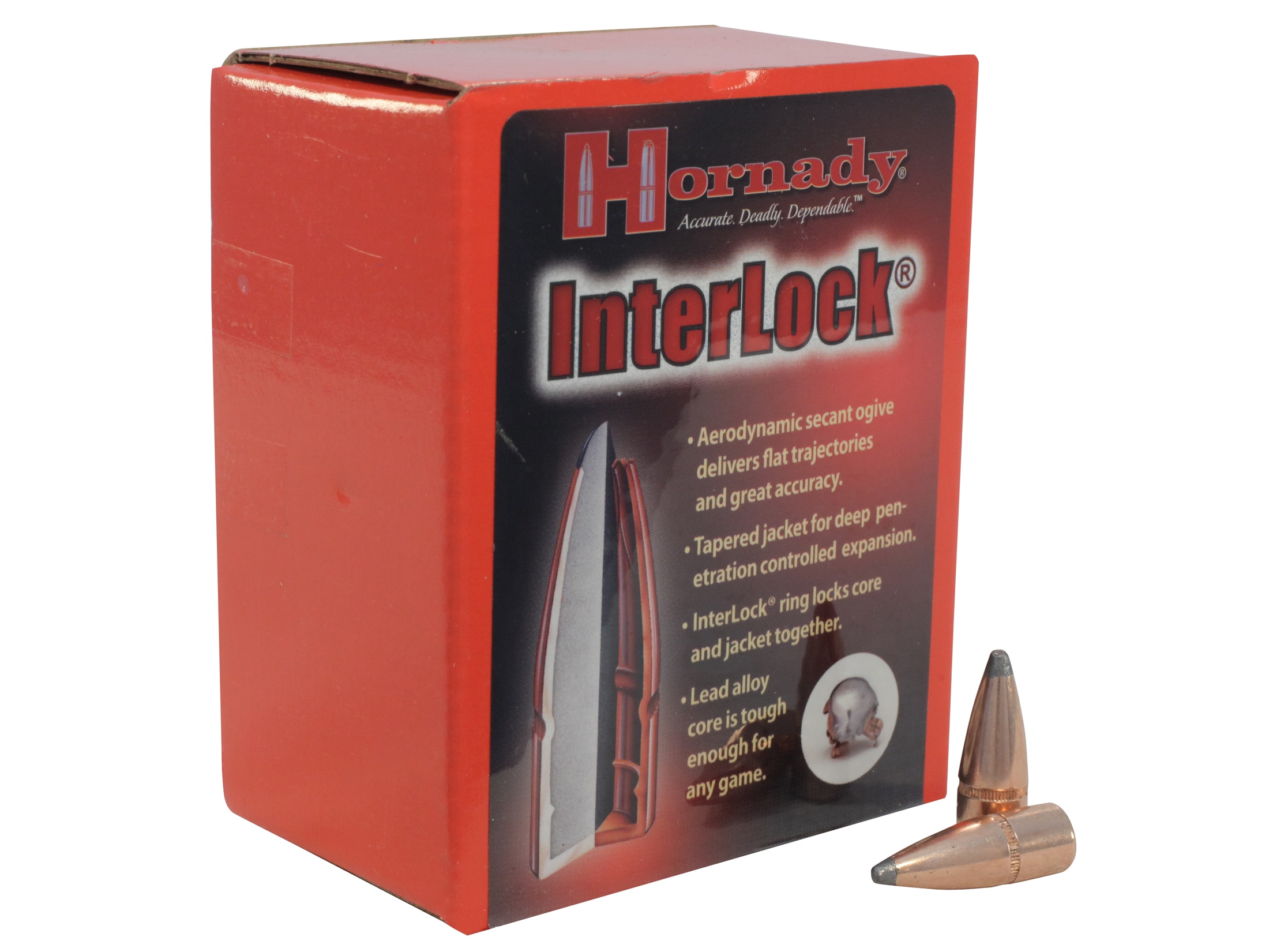 Hornady InterLock Bullets 375 Cal (375 Diameter) 225 Grain Spire Point