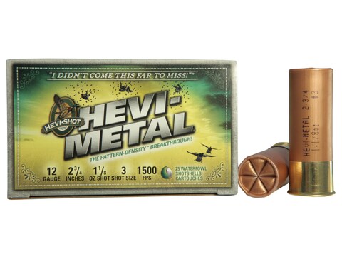 Hevi-Shot Hevi-Metal Waterfowl Ammo 12 Ga 2-3/4 1-1/8oz #3 Non-Toxic