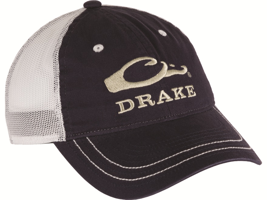 Drake Men's Mesh Back Logo Cap Navy One Size Fits Most