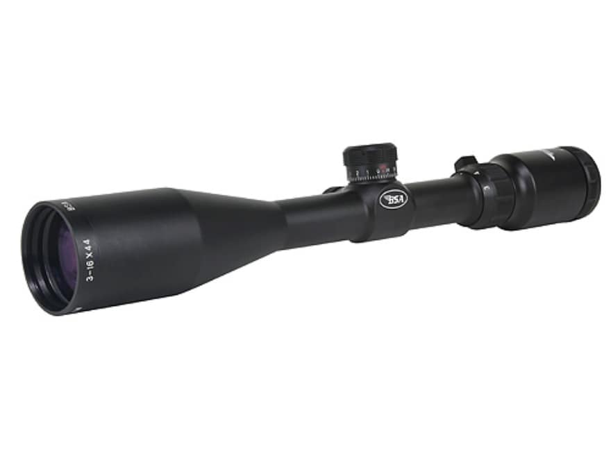 BSA Tactical Weapon Rifle Scope 3-16x 44mm Mil-Dot Reticle Matte