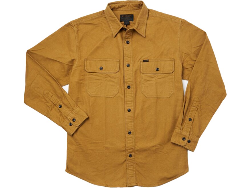Filson Men's Field Flannel Shirt NubuckTan Large