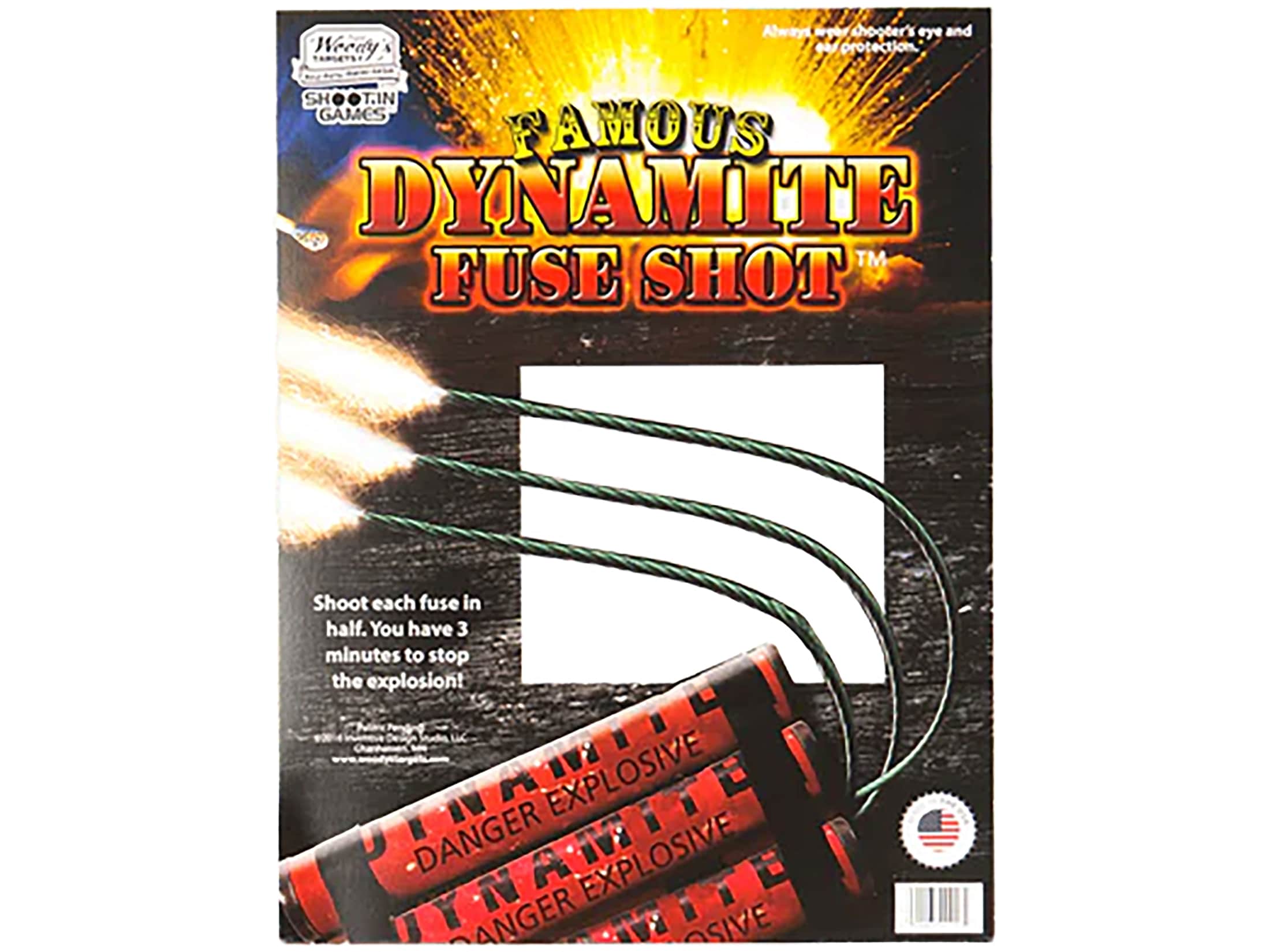 Woody's Targets Famous Dynamite Fuse Shot Cardstock Target