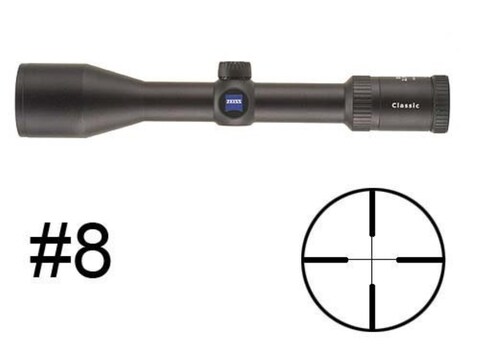 Zeiss Classic Rifle Scope 30mm Tube 2.5-10x 50mm #8 Reticle Matte
