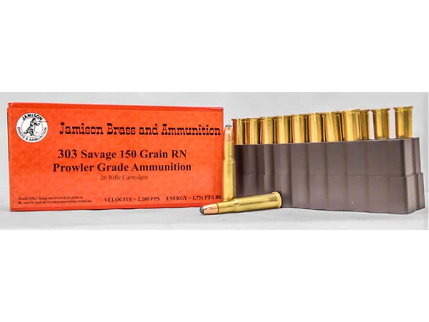 Jamison Brass & Ammo 303 Savage Ammo 150 Grain Sierra Pro-Hunter
