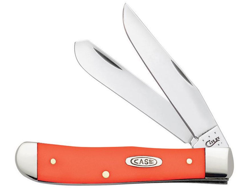 Case Trapper Folding Knife 2-Blade SS Blades Yellow Synthetic Handle