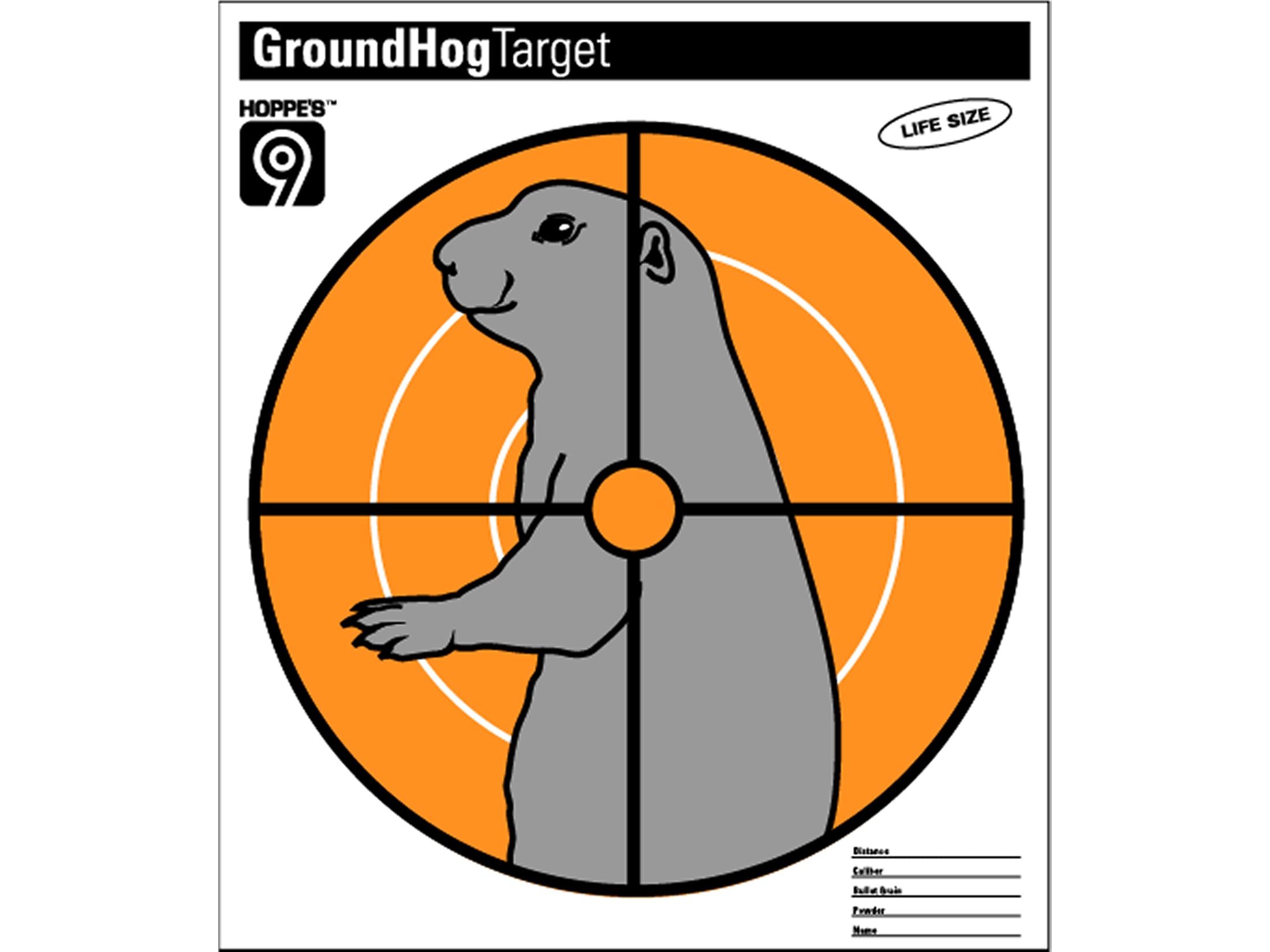 Hoppe's Ground Hog Target 10-1/2 x 12 20PK