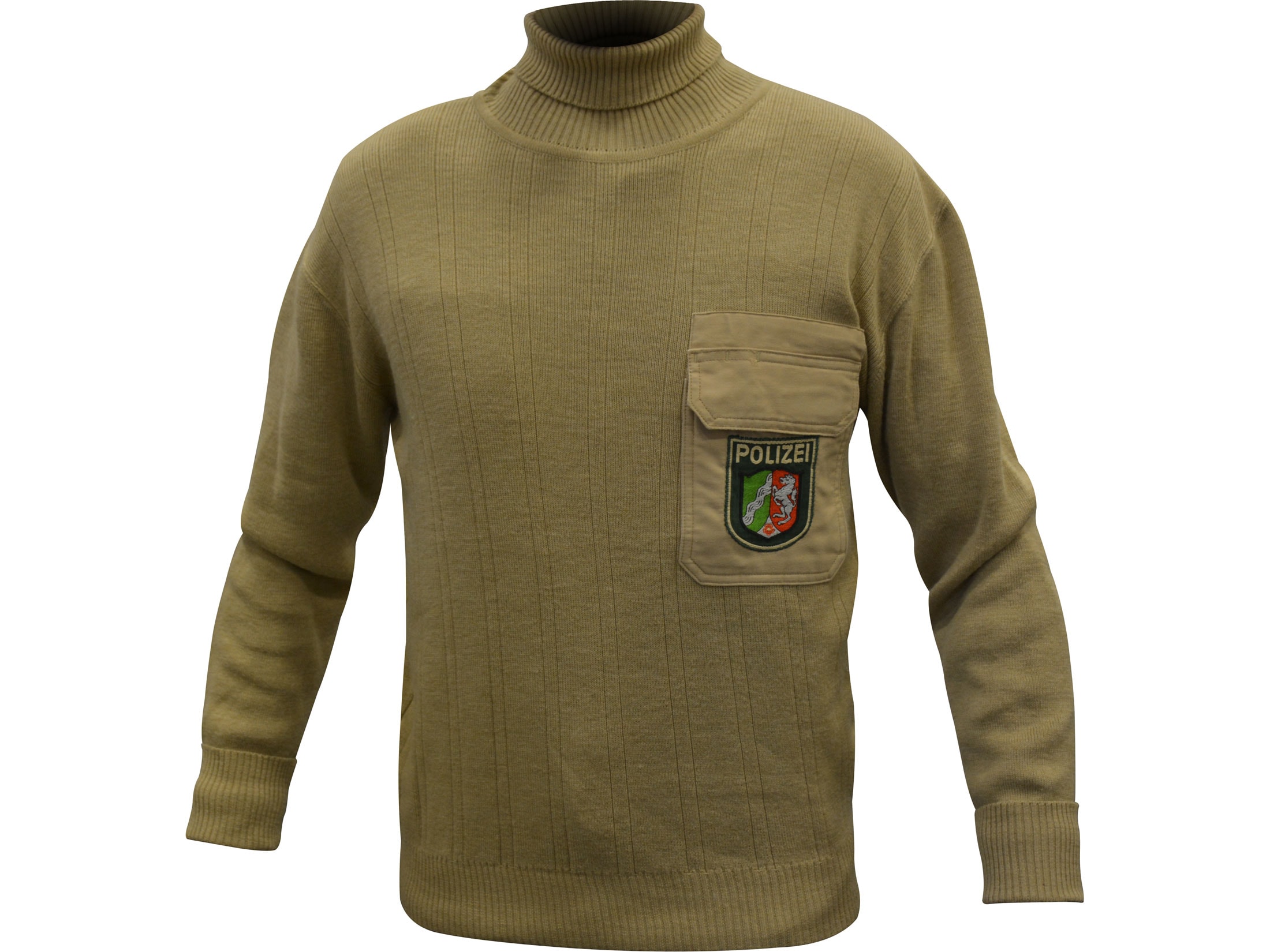 Military Surplus German Police Sweater Turtleneck Grade 2 XL Khaki