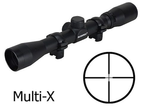 Bushnell 22 Rimfire Rifle Scope 4x 32mm Multi-X Reticle Rings Matte