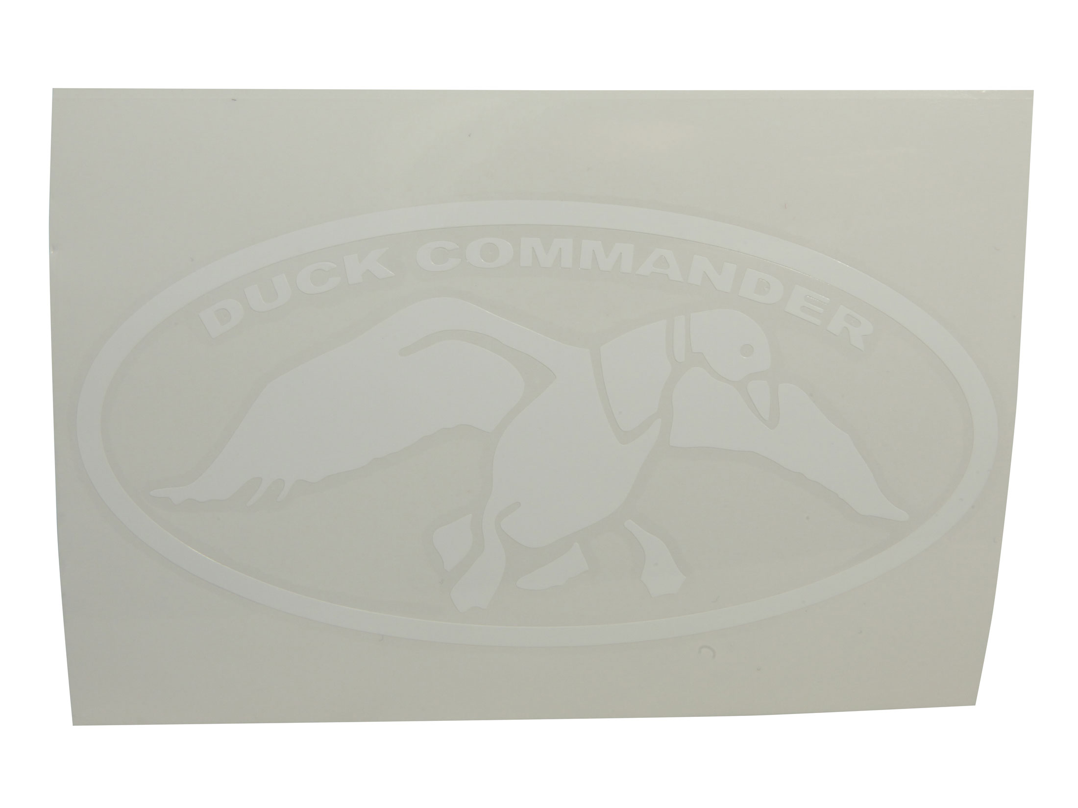 Duck Commander Logo Decal 6 x 3 White
