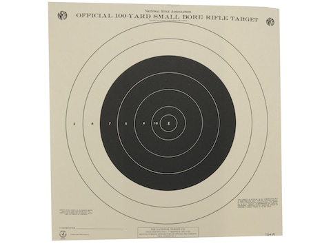 NRA Official Smallbore Rifle Training Targets TQ-4 100 Yard Paper
