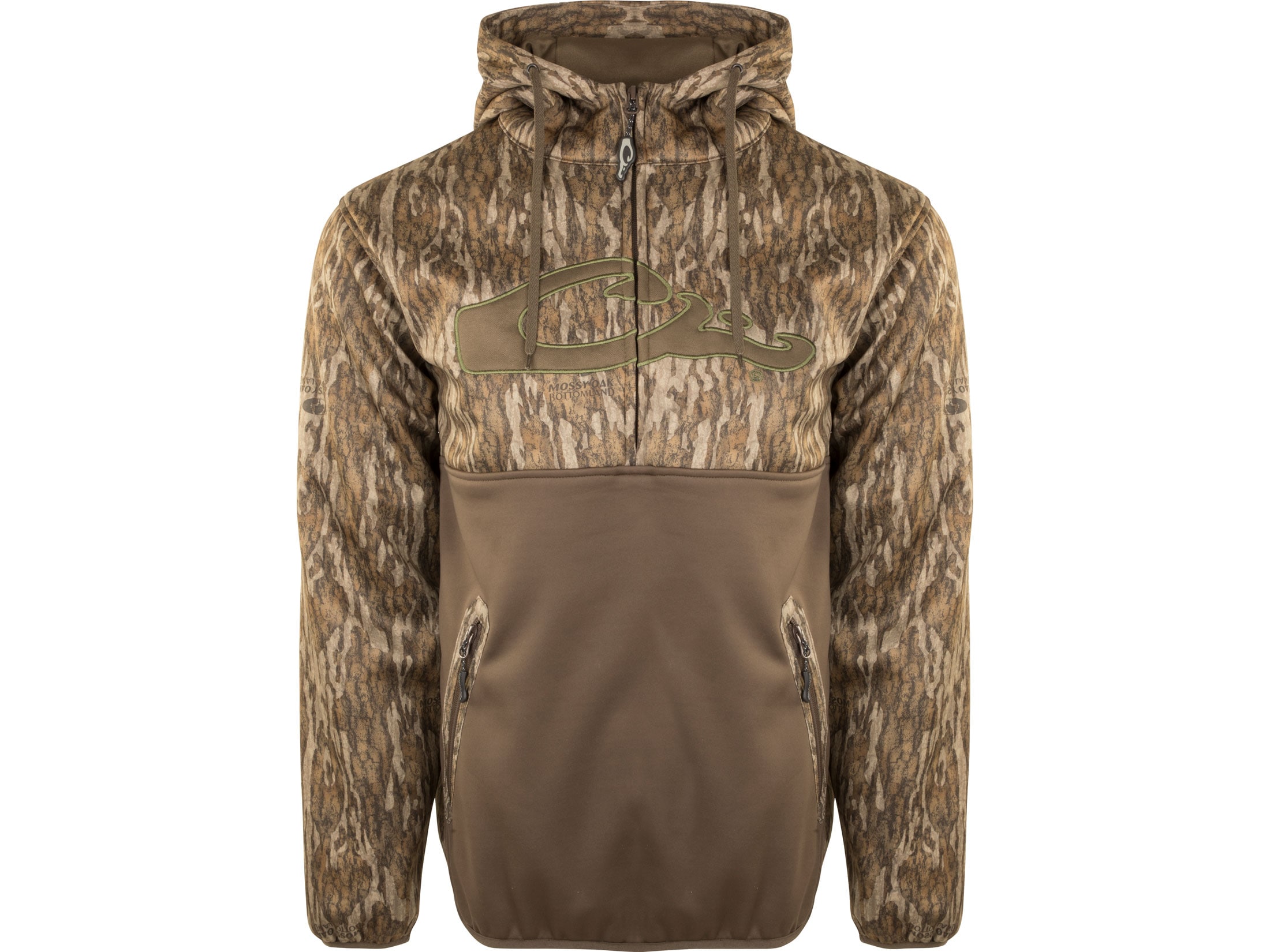 Drake Men's Endurance 1/4 Zip Hoodie Mossy Oak Shadow Grass Habitat