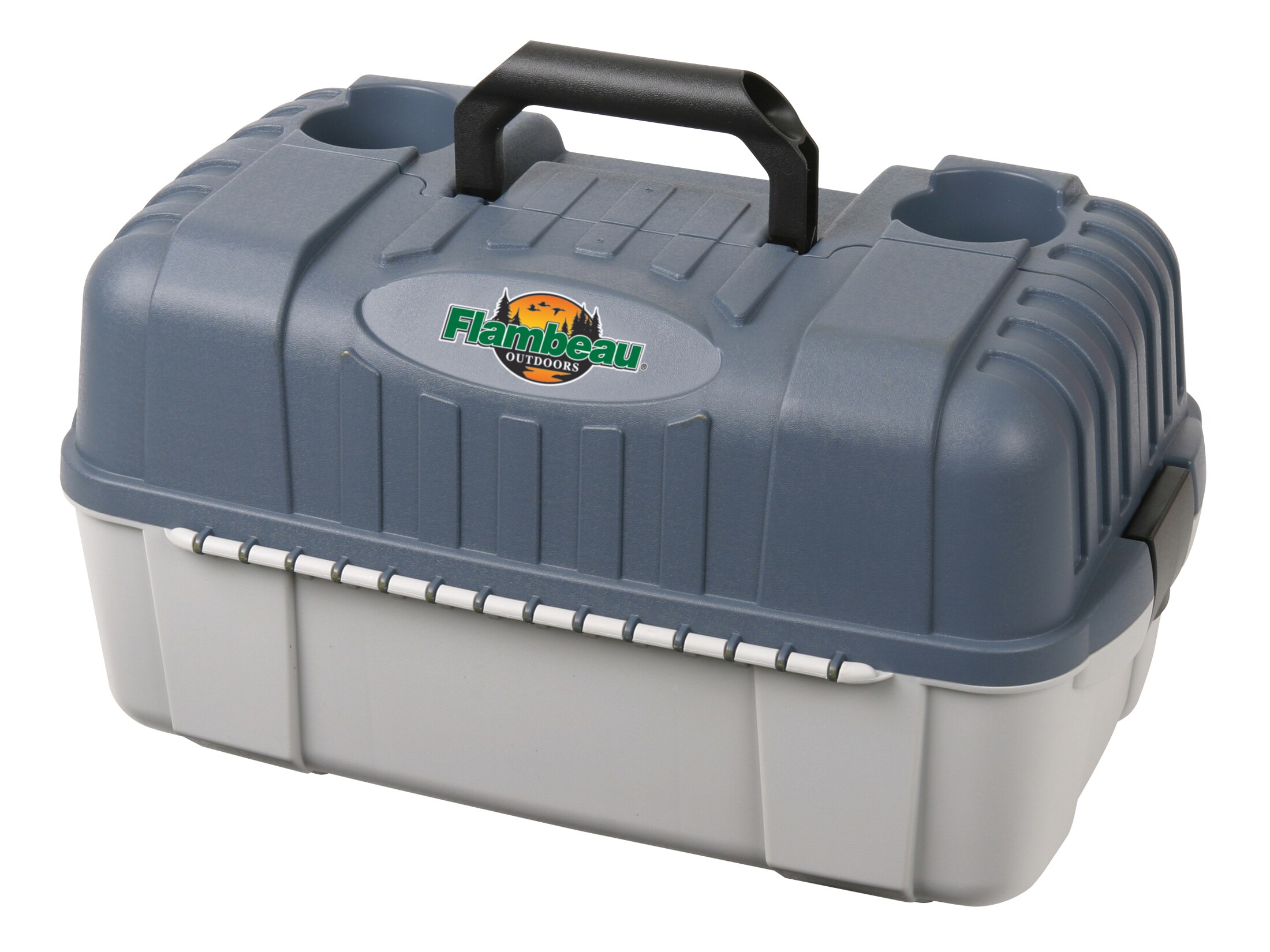 Flambeau Hip Roof 7-Tray Hard Sided Tackle Box Blue/Taupe