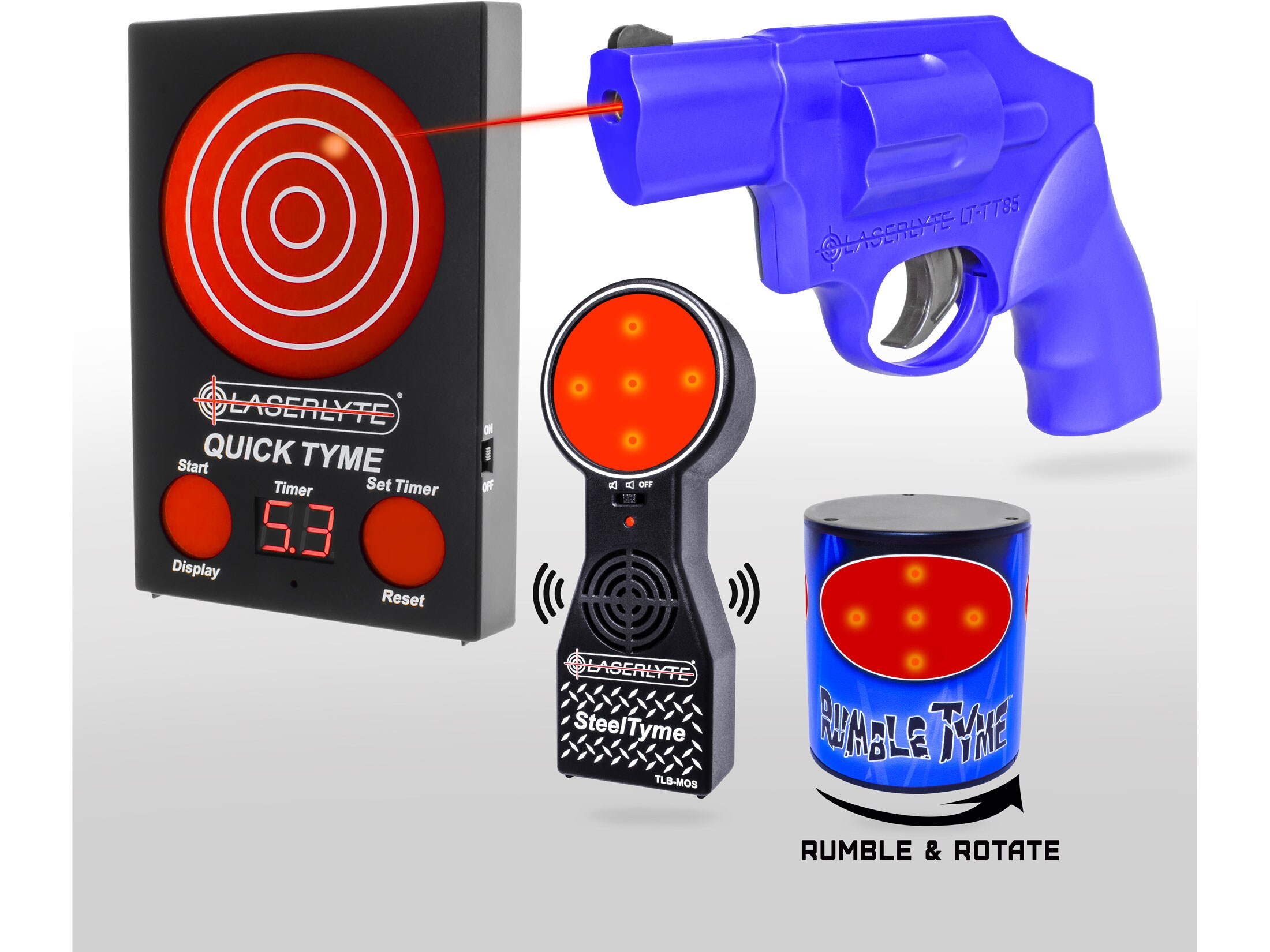 LaserLyte Shooting Gallery Kit Quick Tyme Target, Steel Tyme Targets,