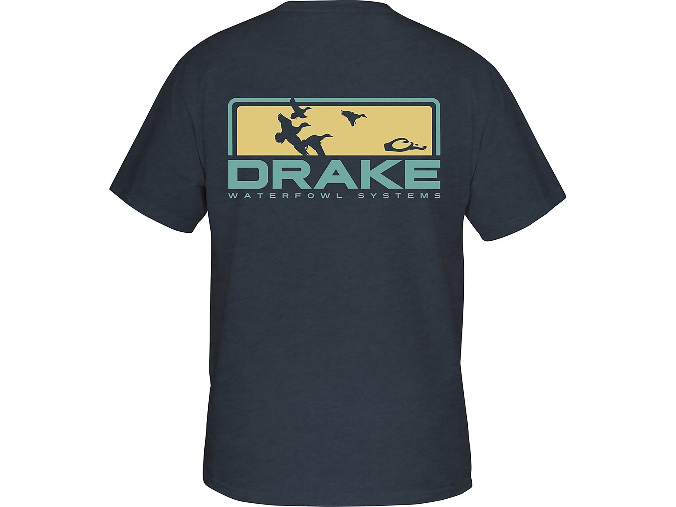 Drake Men's Knockout T-Shirt Blue Spruce Black Heather XL