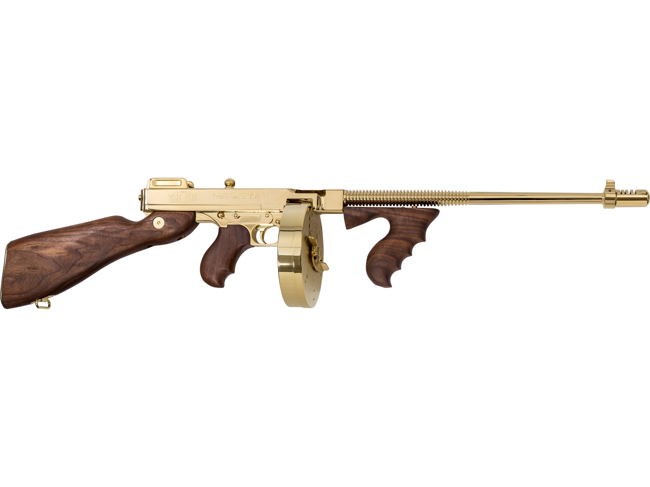 Thompson 1927A1 Deluxe Semi-Auto Rifle 45 ACP 16.5 Barrel Gold Walnut