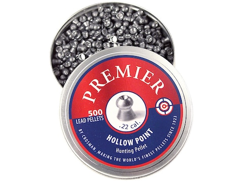 Crosman Premier Air Gun Pellets 22 Cal 14.3 Grain Hollow Point Tin of