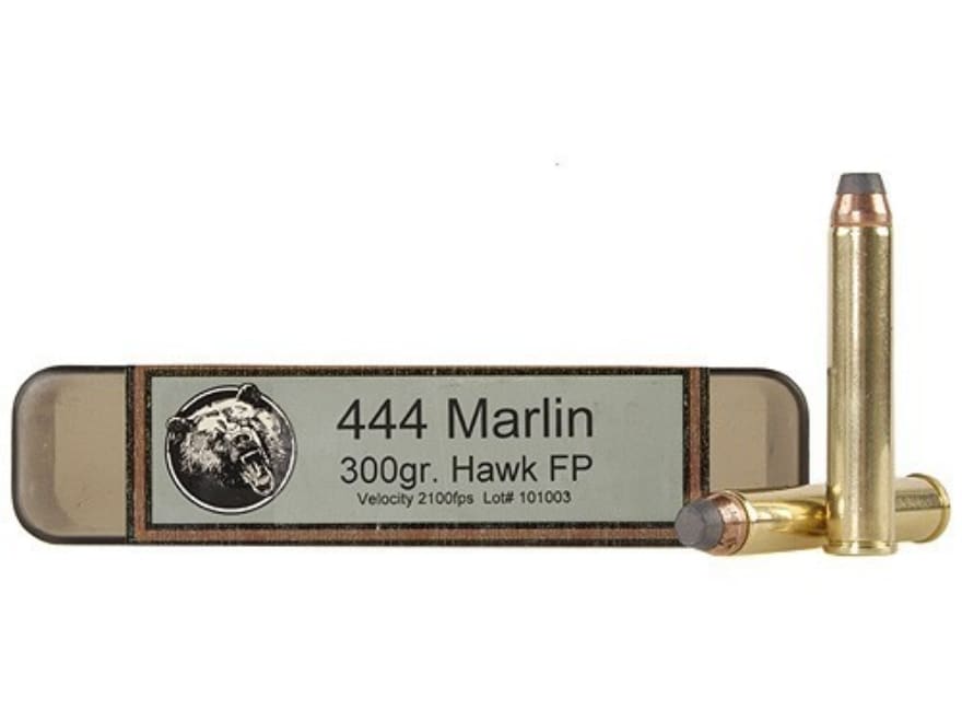 Grizzly Cartridge 444 Marlin Ammo 300 Grain Hawk Bonded Core Bonded