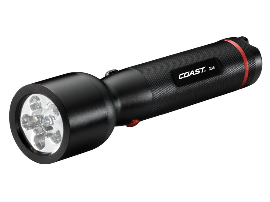 Coast G35 Flashlight White LED 3 AAA Batteries Aluminum Black
