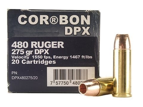 Cor-Bon DPX Ammo 480 Ruger 275 Grain Barnes XPB Hollow Point Lead-Free