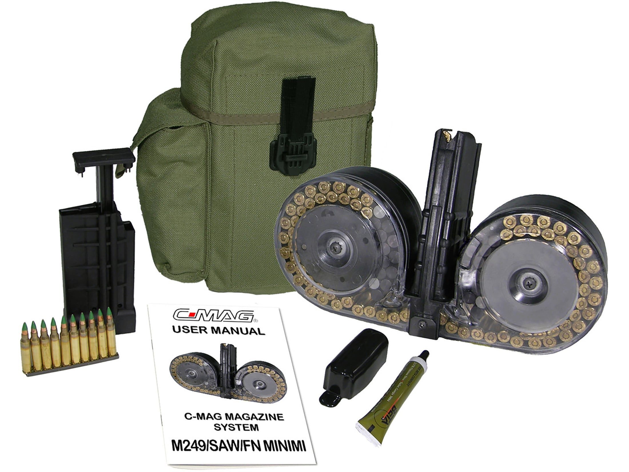 Beta C-Mag Mag System M249 223 Remington, 5.56x45mm 100-Round Drum