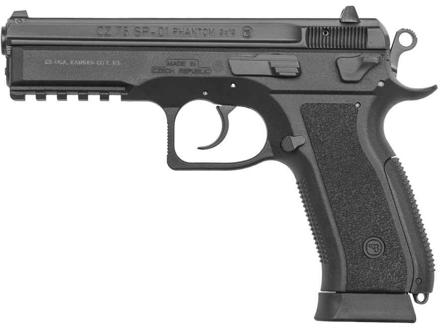 CZ-USA 75 SP-01 Phantom 9mm Luger Pistol 4.6 Barrel 18+1 Round Black