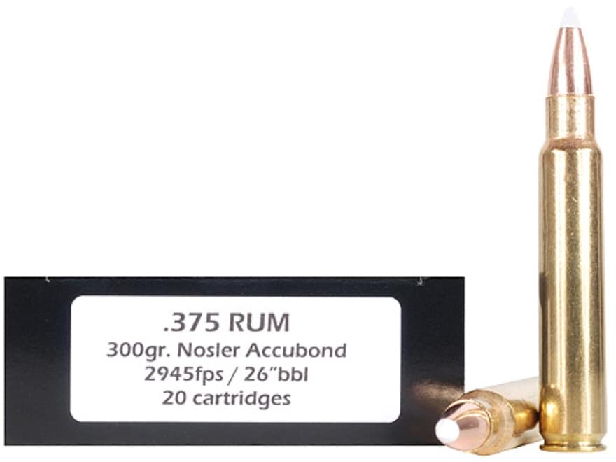 DoubleTap 375 Remington Ultra Mag Ammo 300 Grain Nosler AccuBond
