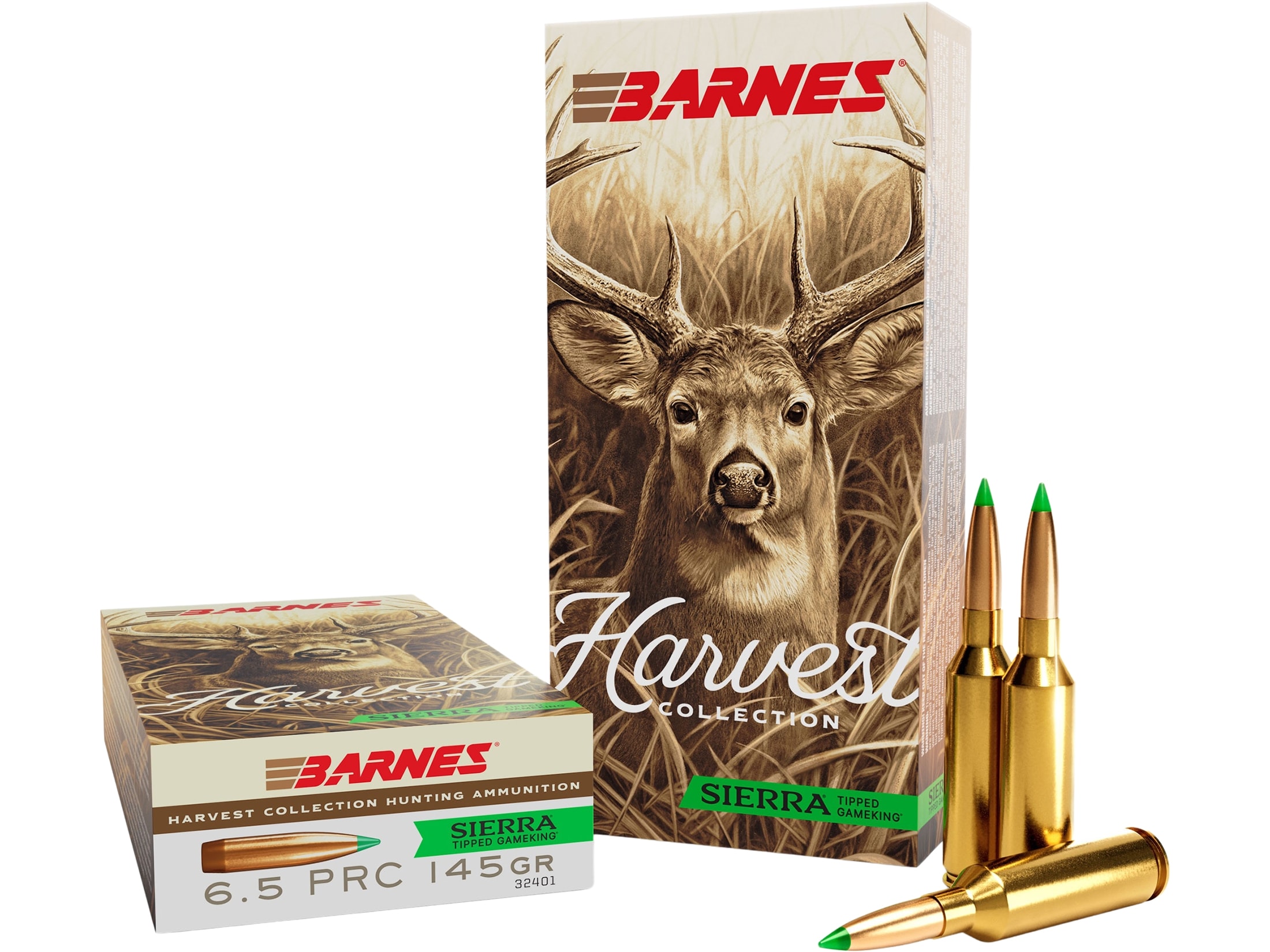 Barnes Harvest 6.5 PRC Ammo 145 Grain Sierra GameKing Polymer Tip Box