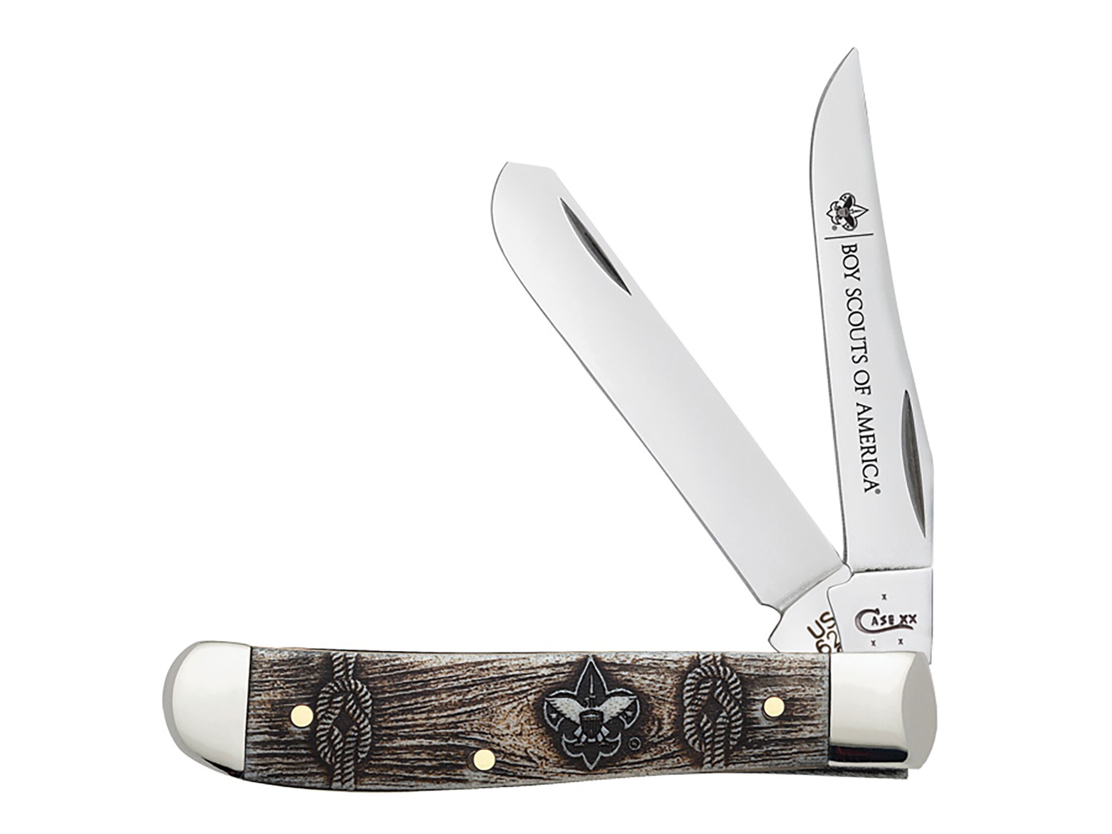 Case Boy Scouts of America Mini Trapper Folding Knife Clip Spey SS