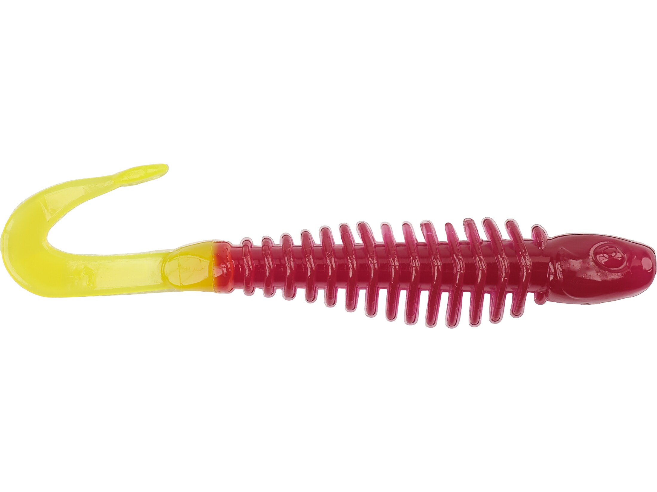 Berkley PowerBait Curly Bones 4 Grub Purple/Chartreuse