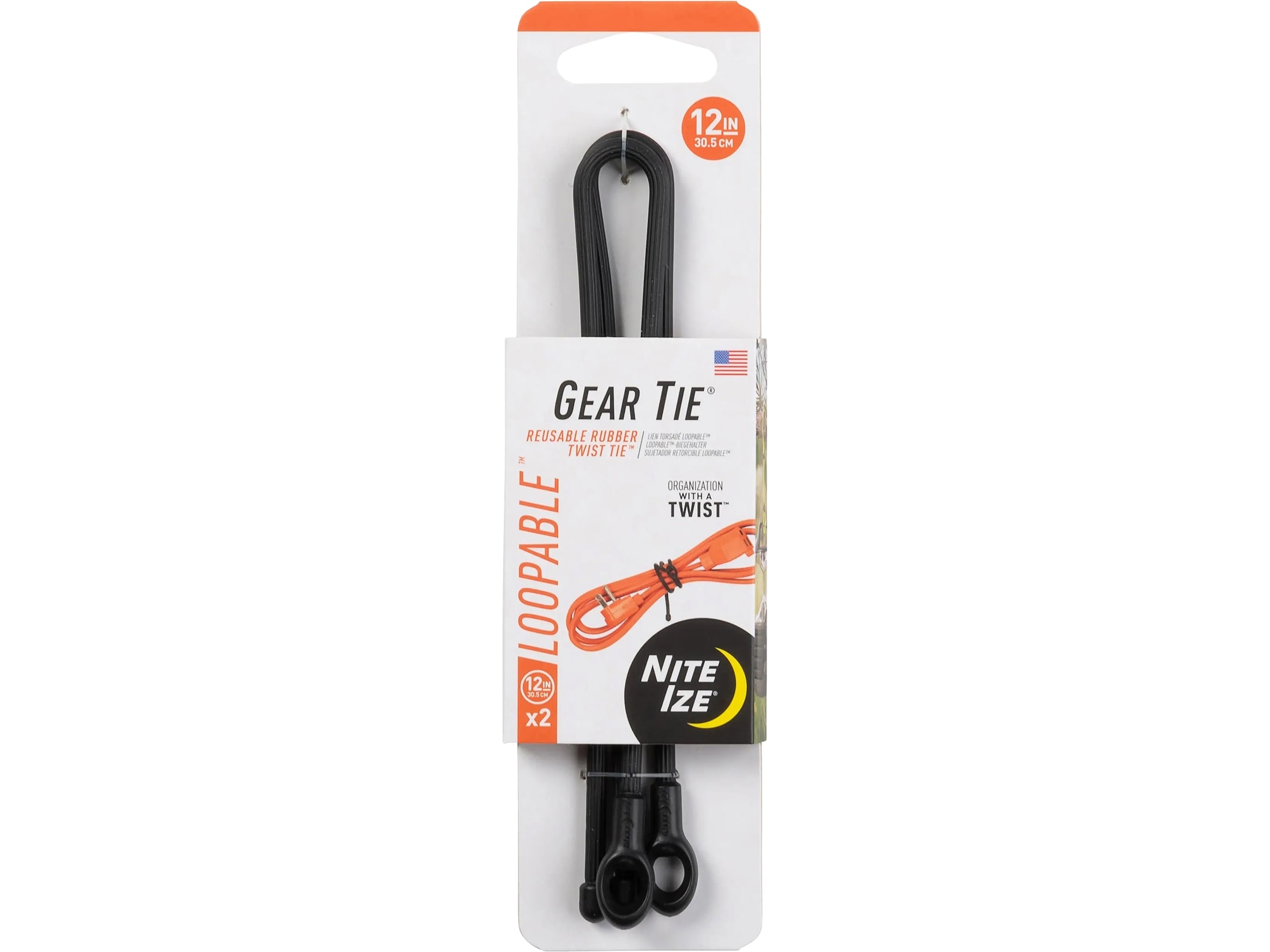 Nite Ize 3 Gear Tie Black 4PK