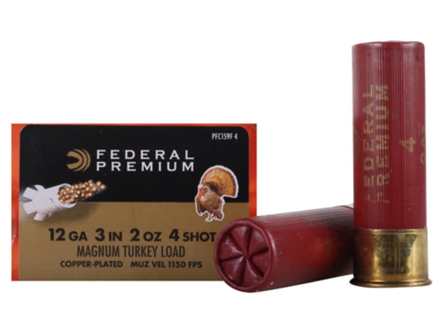 Federal Premium Mag-Shok Turkey 12 Ga Ammo 3 #4 Copper Plated Lead