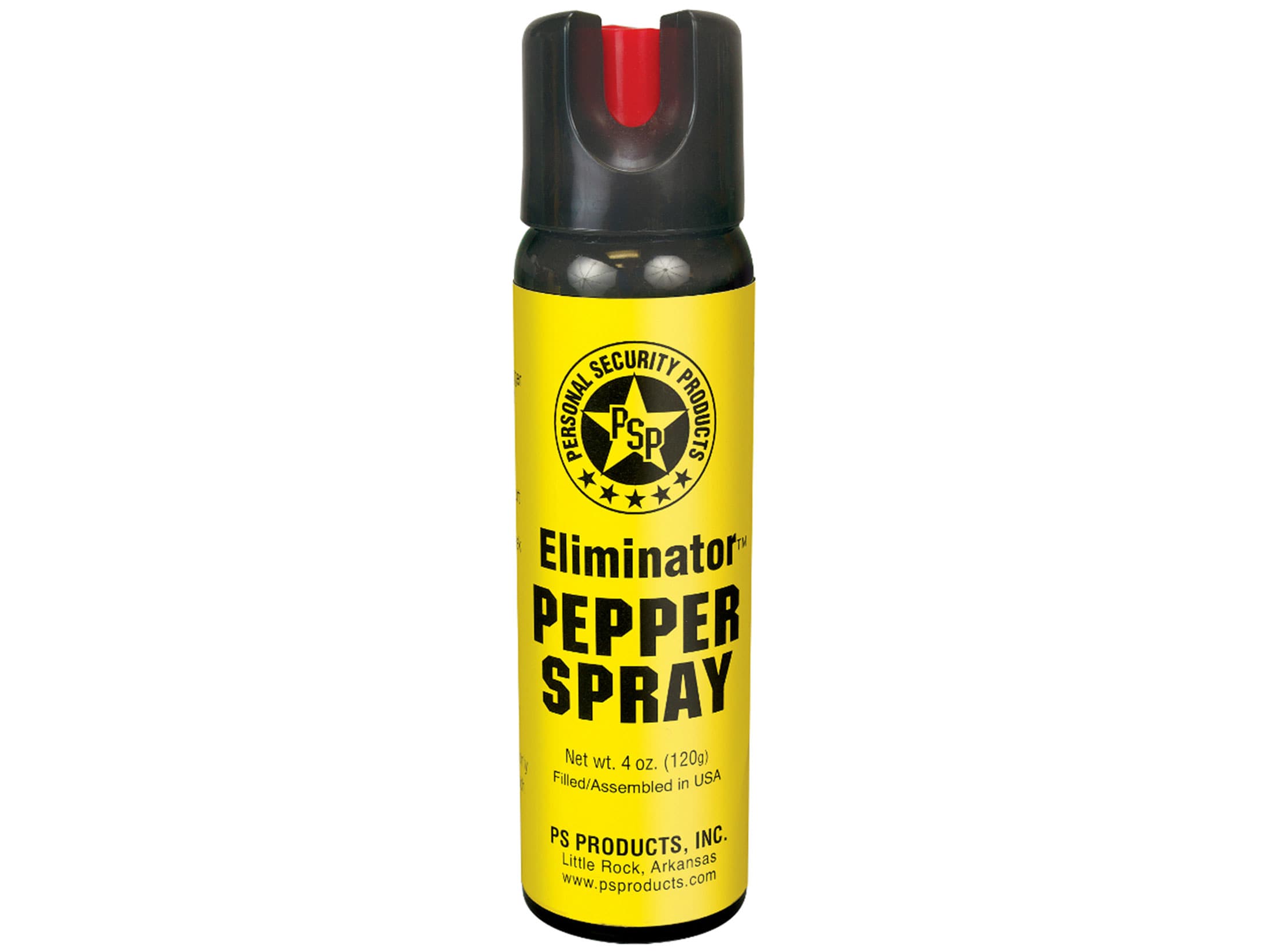 Eliminator Twist Lock Top Pepper Spray 2oz Aerosol 10% OC UV Dye Black
